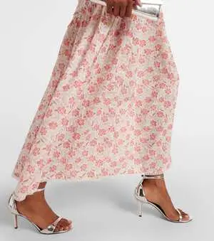 Rixo Eugene Floral Cotton Midi Dress