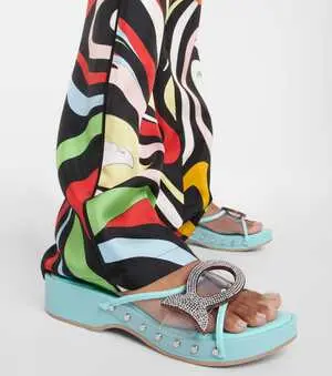Emilio Pucci Musa Crystal-embellished Pvc Clogs