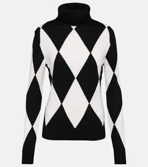 Perfect Moment Diamond Wool Turtleneck Sweater - Multicoloured