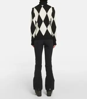Perfect Moment Diamond Wool Turtleneck Sweater