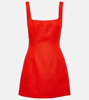 SIR. Iris Linen Minidress - Red