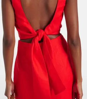 SIR. Iris Linen Minidress - Red