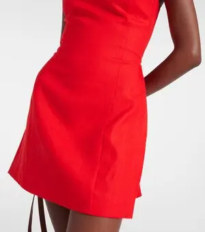 SIR. Iris Linen Minidress - Red