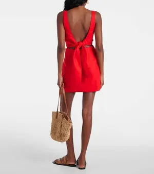 SIR. Iris Linen Minidress - Red