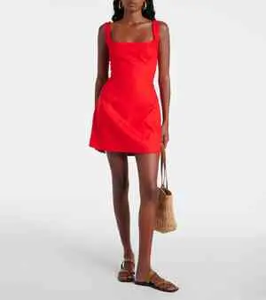 SIR. Iris Linen Minidress - Red