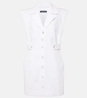 Veronica Beard Jax Denim Shirt Dress - White