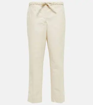 JIL SANDER High-rise Cotton Trousers