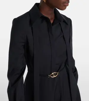 Valentino Garavani Belted Wool-blend Midi Dress