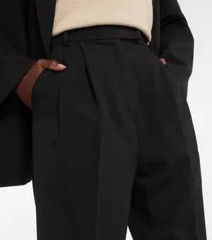 THE FRANKIE SHOP Bea Twill High-rise Trousers