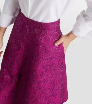 Valentino Garavani Floral Brocade Midi Skirt