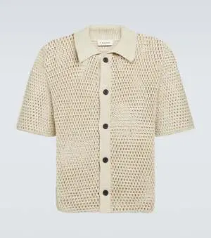 FRAME Open-knit Cotton Cardigan