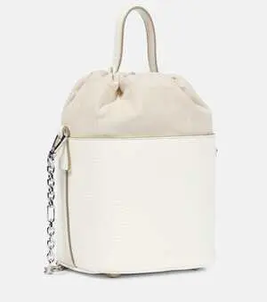 MAISON MARGIELA 5ac Leather Bucket Bag - White