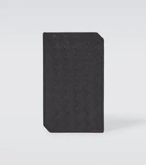 Bottega Veneta Intrecciato Small Leather Card Case - Black