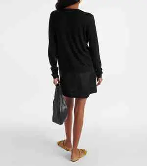 TOTEME Logo Cardigan - Black
