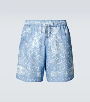 Amiri Bandana Cotton-blend Shorts