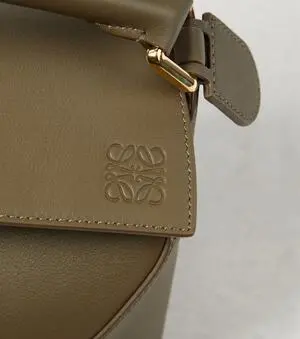 Loewe Puzzle Edge Small Leather Top-handle Bag - Green
