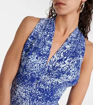 Proenza Schouler Simone Printed Maxi Dress - Blue