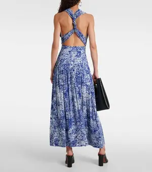 Proenza Schouler Simone Printed Maxi Dress - Blue