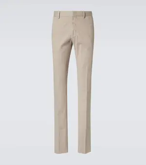 Zegna Cotton-blend Straight Trousers