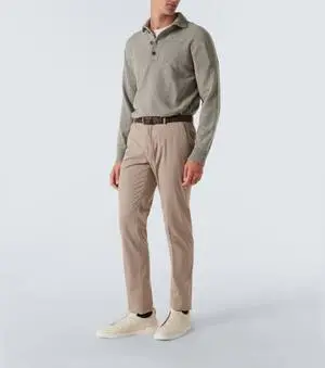 Zegna Cotton-blend Straight Trousers
