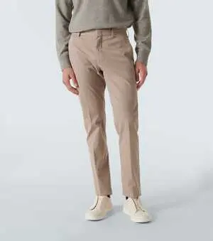 Zegna Cotton-blend Straight Trousers