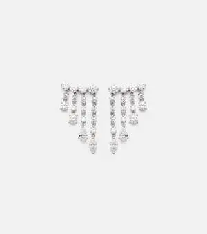 ANITA KO Rain Small 18kt White Gold Diamond Drop Earrings - Silver