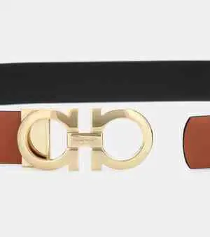 FERRAGAMO Gancini Reversible Leather Belt - Brown