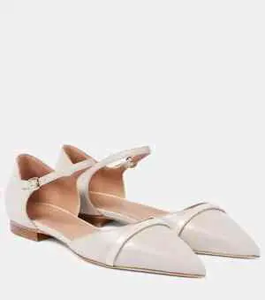 MALONE SOULIERS Ulla Leather Ballet Flats - White
