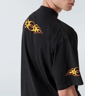 Balenciaga Oversized Logo Cotton Jersey T-shirt