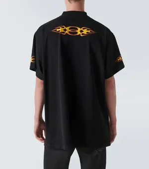 Balenciaga Oversized Logo Cotton Jersey T-shirt