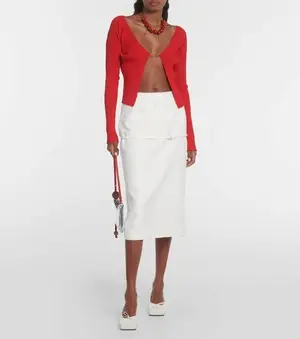 Jacquemus La Maille Pralu Longue Cardigan - Red