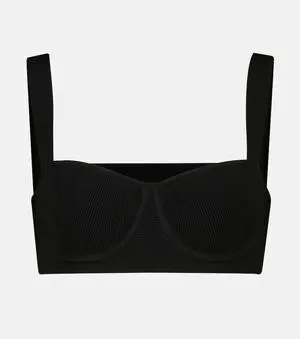 Galvan Nyx Knit Bralette - Black
