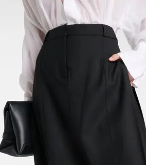 Victoria Beckham Wool-blend Maxi Skirt