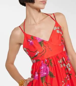 Erdem Floral Cotton-blend Midi Dress - Multicoloured