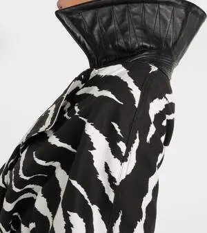Alaïa Zebra-print Denim Trench Coat