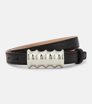 Khaite Julius Small Leather Belt - Black