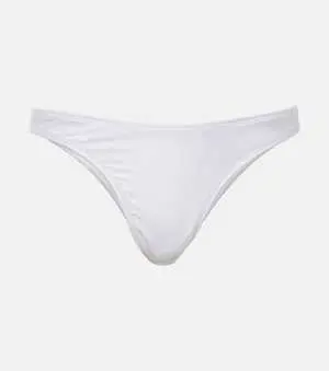 BANANHOT Lenny Ruched Bikini Bottoms - White