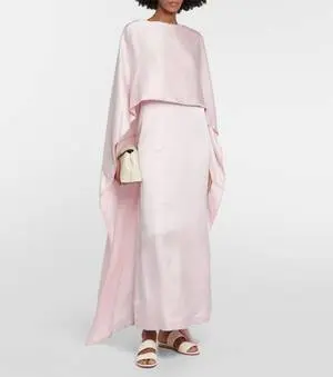 Gabriela Hearst Caped Silk Gown