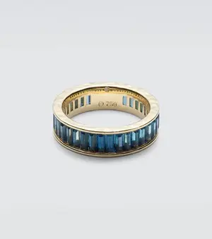 OCTAVIA ELIZABETH 18kt Yellow Ring With Baguette-cut Topazes - Gold