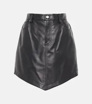 Alexandre Vauthier Leather Miniskirt - Black