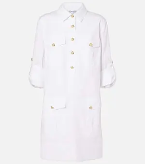Veronica Beard Saude Mini Shirtdress - White