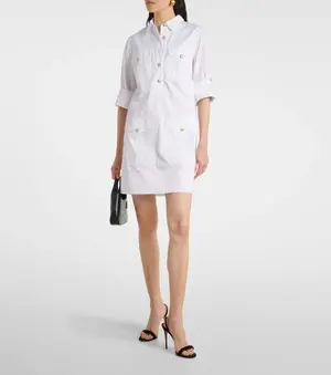 Veronica Beard Saude Mini Shirtdress - White