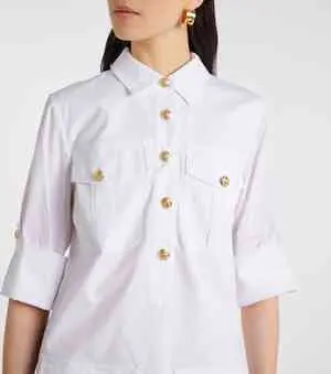 Veronica Beard Saude Mini Shirtdress - White