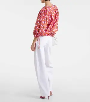 Diane Von Furstenberg Juliette Printed Cotton-blend Blouse