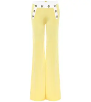 Balmain High-rise Knit Flared Pants