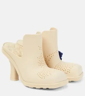 Burberry Highland Rubber Mules - Beige