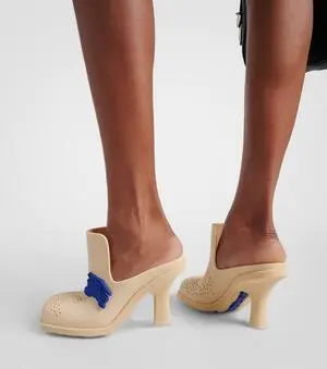 Burberry Highland Rubber Mules - Beige