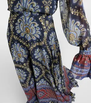 Etro Paisley Silk Jacquard Maxi Skirt
