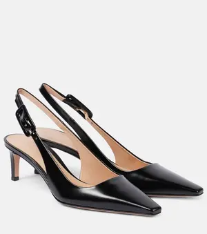 GIANVITO ROSSI Lindsay 55 Patent Leather Slingback Pumps