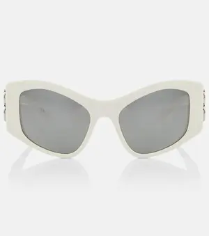 Balenciaga Dynasty Rectangular Sunglasses - White